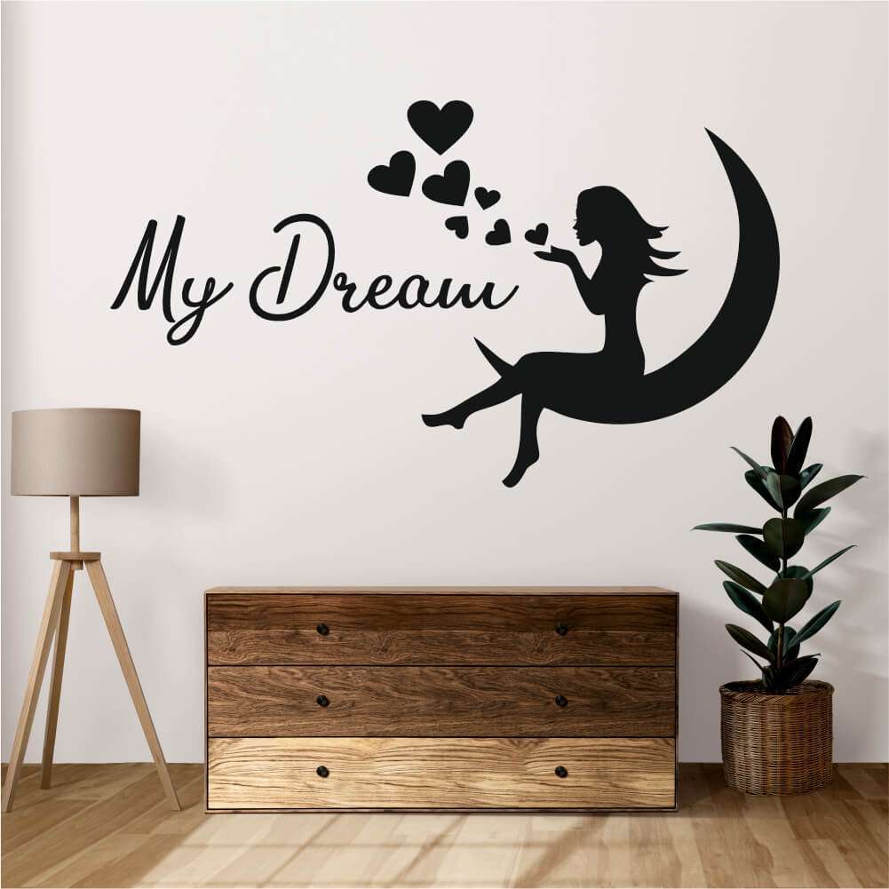Sticker perete siluetă - Fata My Dream • WallSign