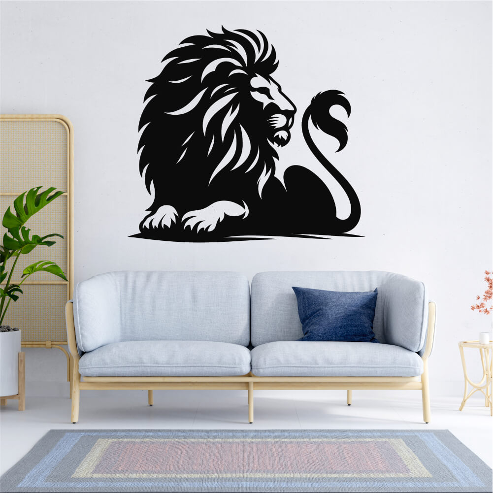 Sticker perete siluetă - Leu stilizat • WallSign