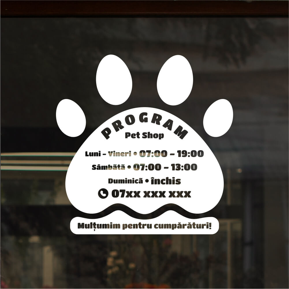 Sticker program de funcționare Pet Shop • WallSign
