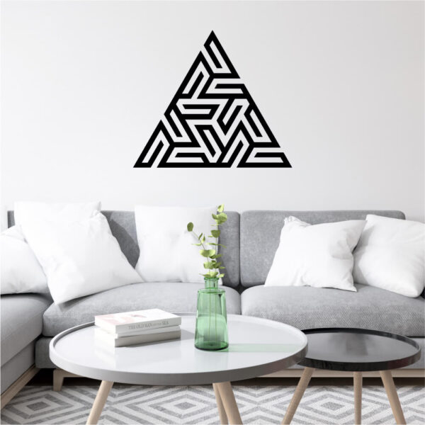 Sticker perete siluetă – Triunghi geometric • WallSign
